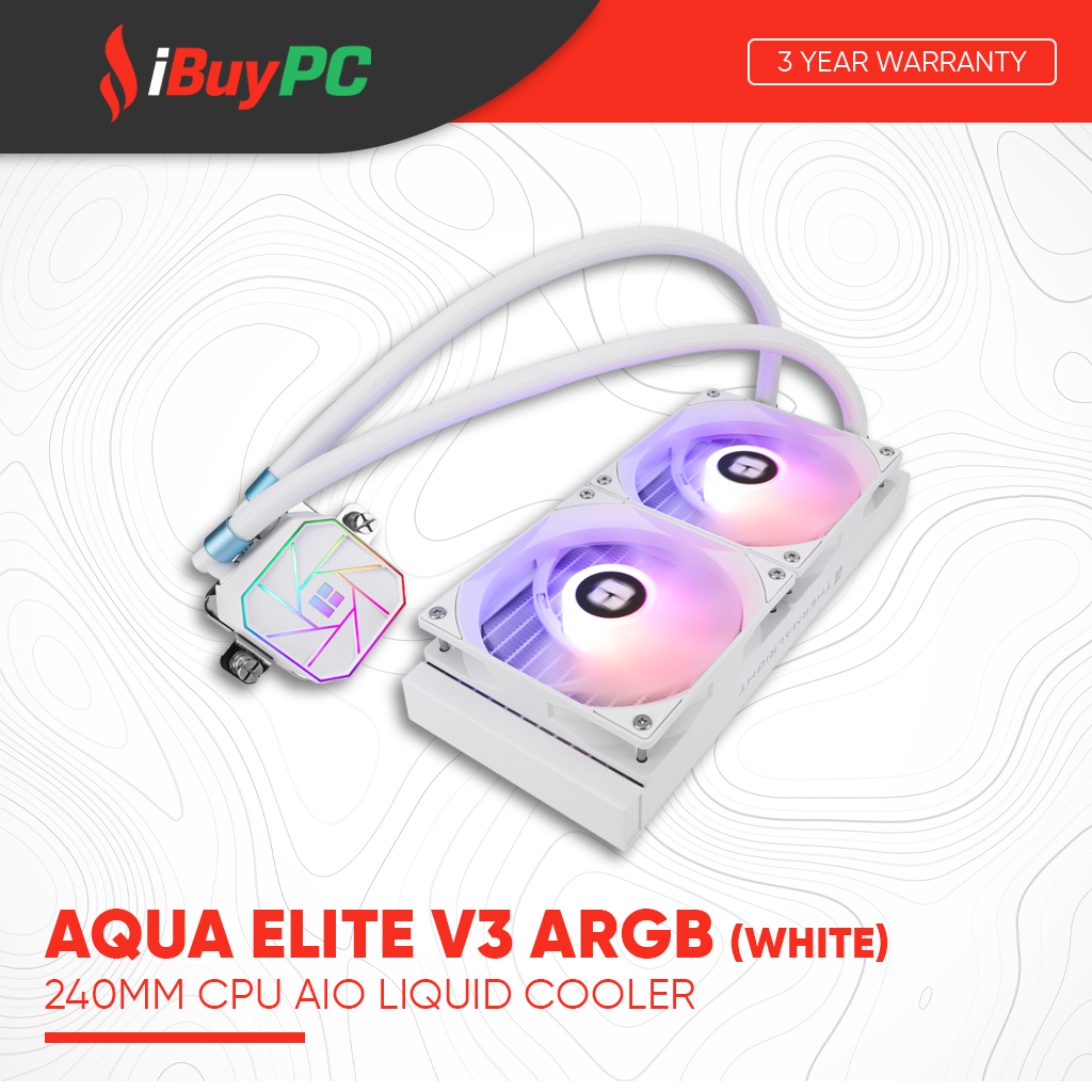 Thermalright Aqua Elite V3 ARGB 240mm AIO Liquid Cooler – White (Bulk ...