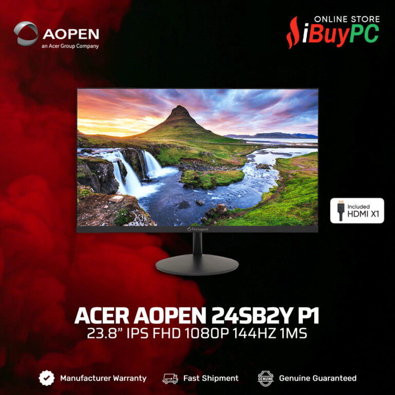 ACER AOpen 24SB2YP1 23.8″ IPS FHD 1080P 144Hz 1ms Gaming Monitor ...